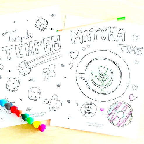 Printable Vegan Food Coloring Book – SookandHook