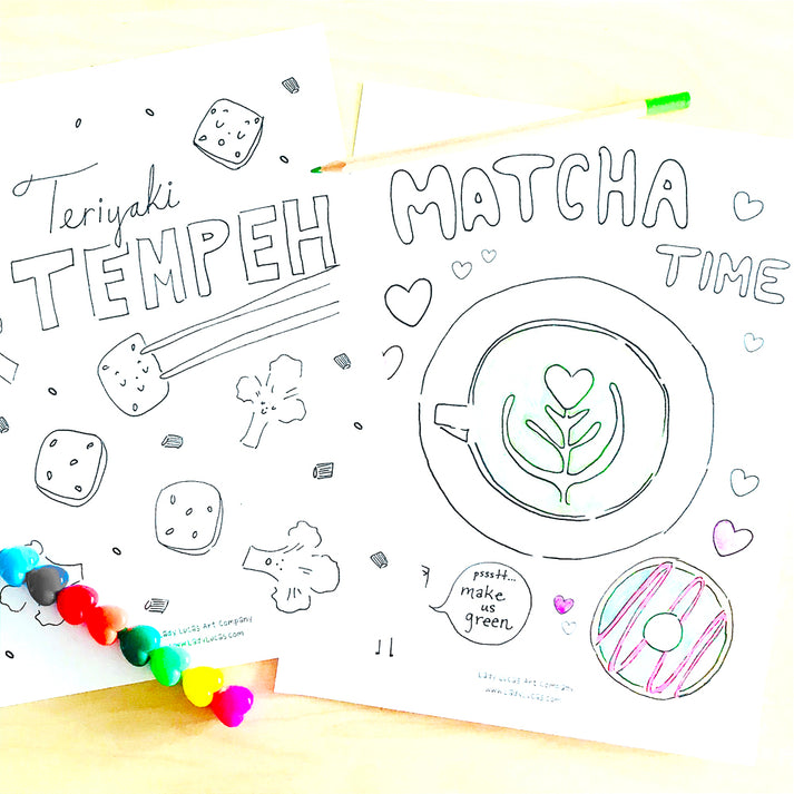 Printable Vegan Food Coloring Book – SookandHook