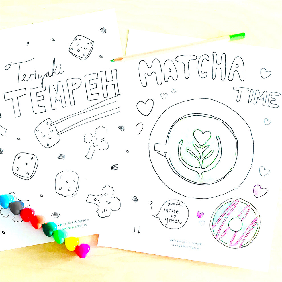 Printable Vegan Food Coloring Book – SookandHook
