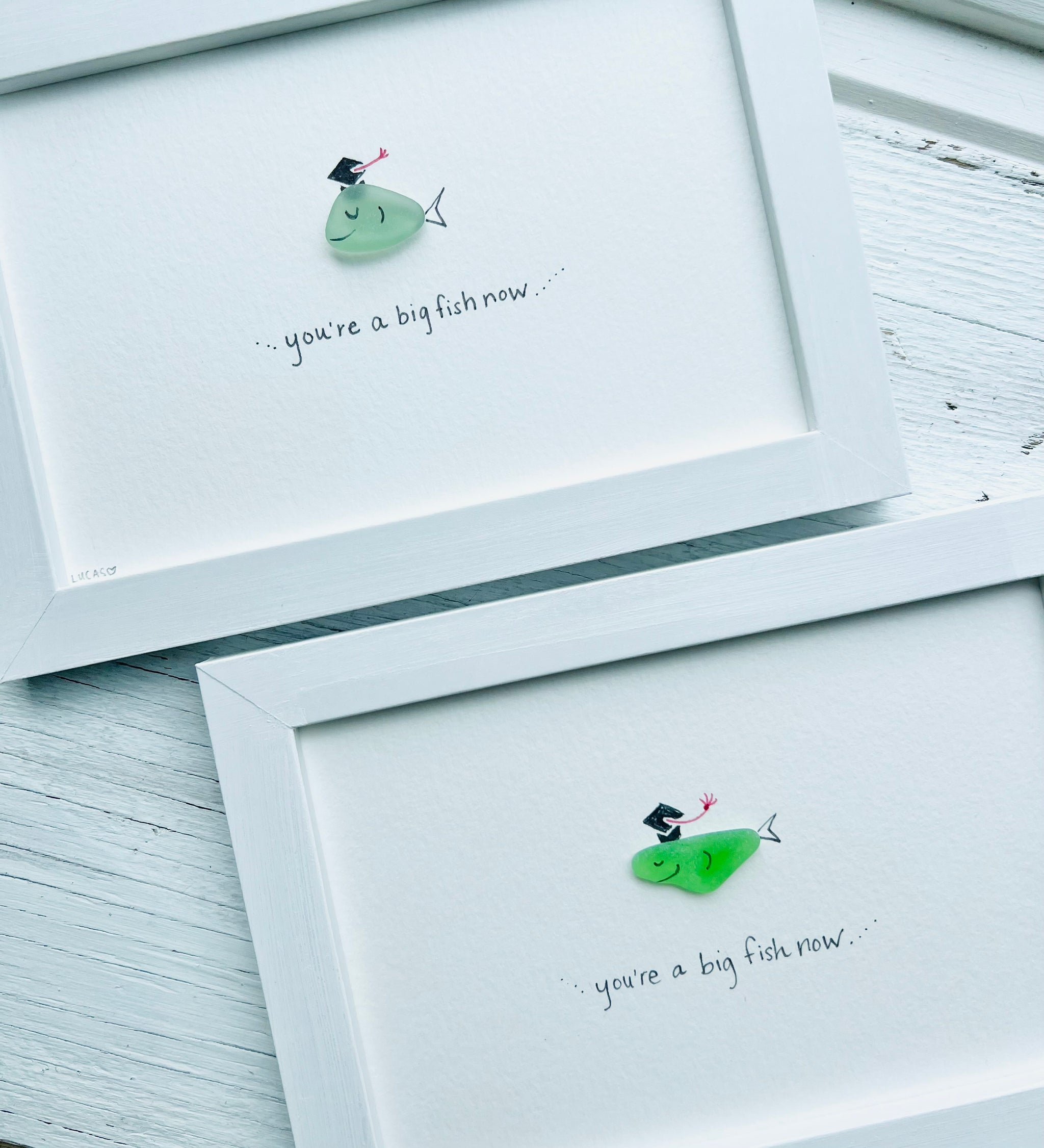 Graduation Fish Sea Glass Art – SookandHook