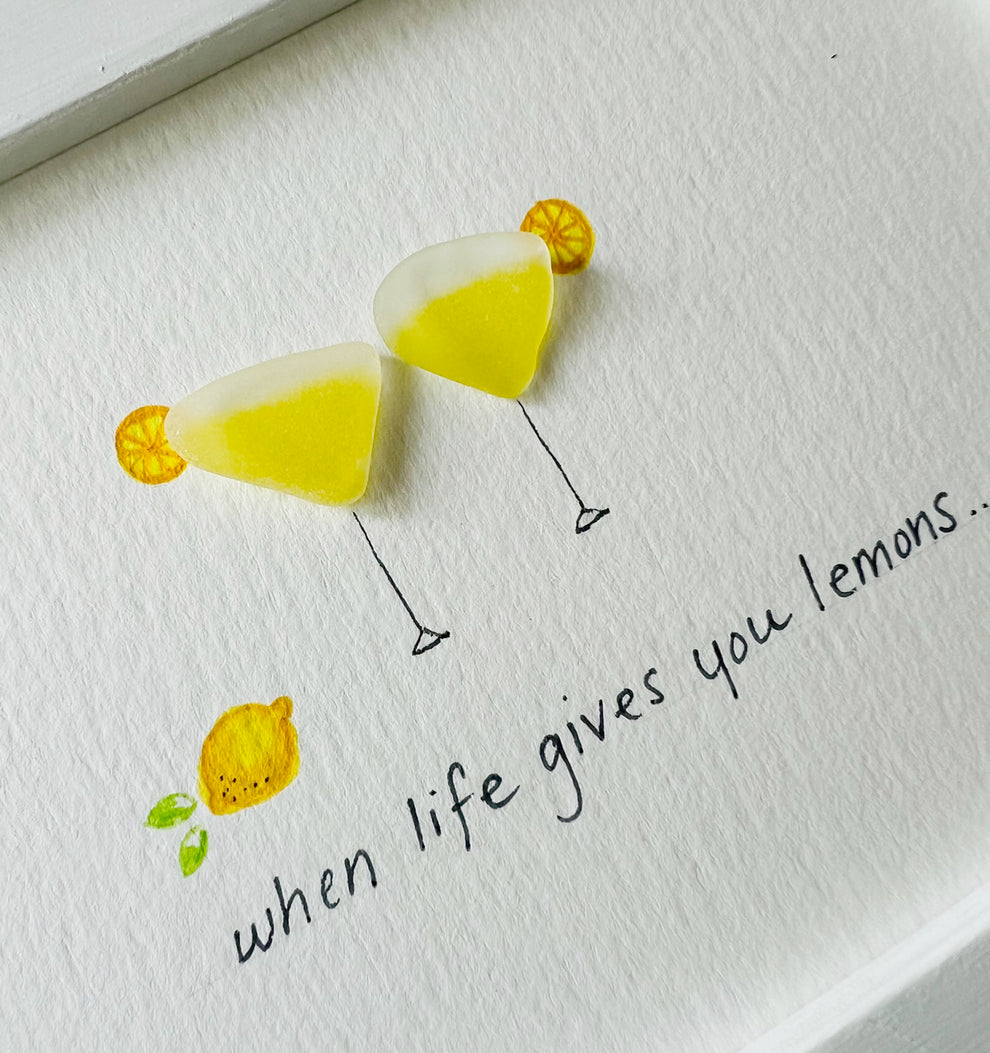 Lemon Drop Martinis Sea Glass Art – SookandHook
