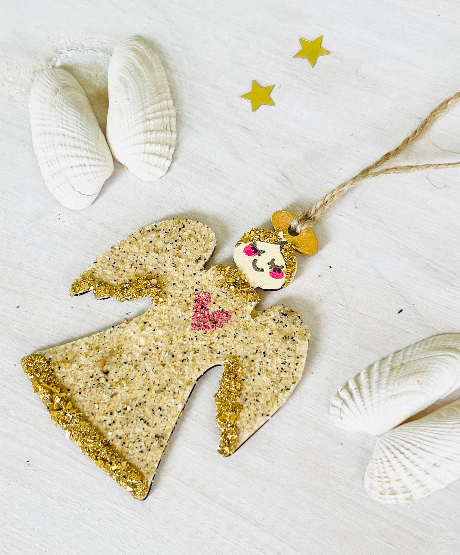 Sand Angel Christmas Ornament – SookandHook
